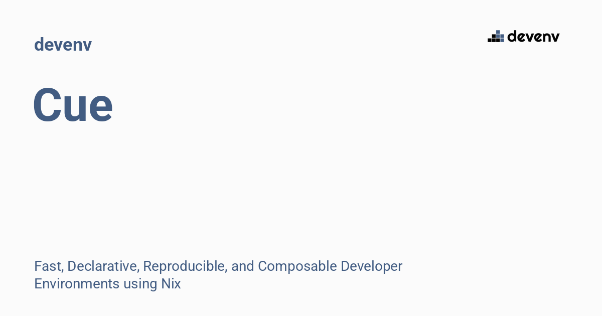 Cue - devenv