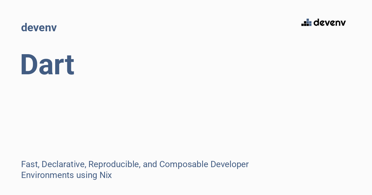 Dart - devenv