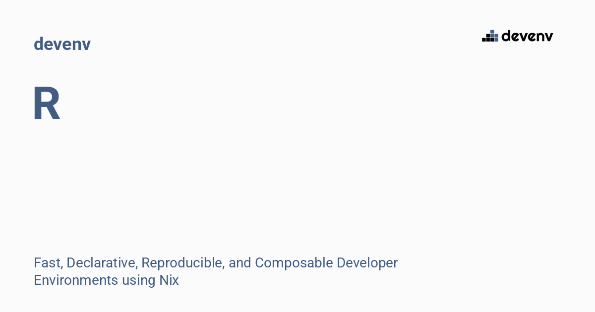 R - devenv