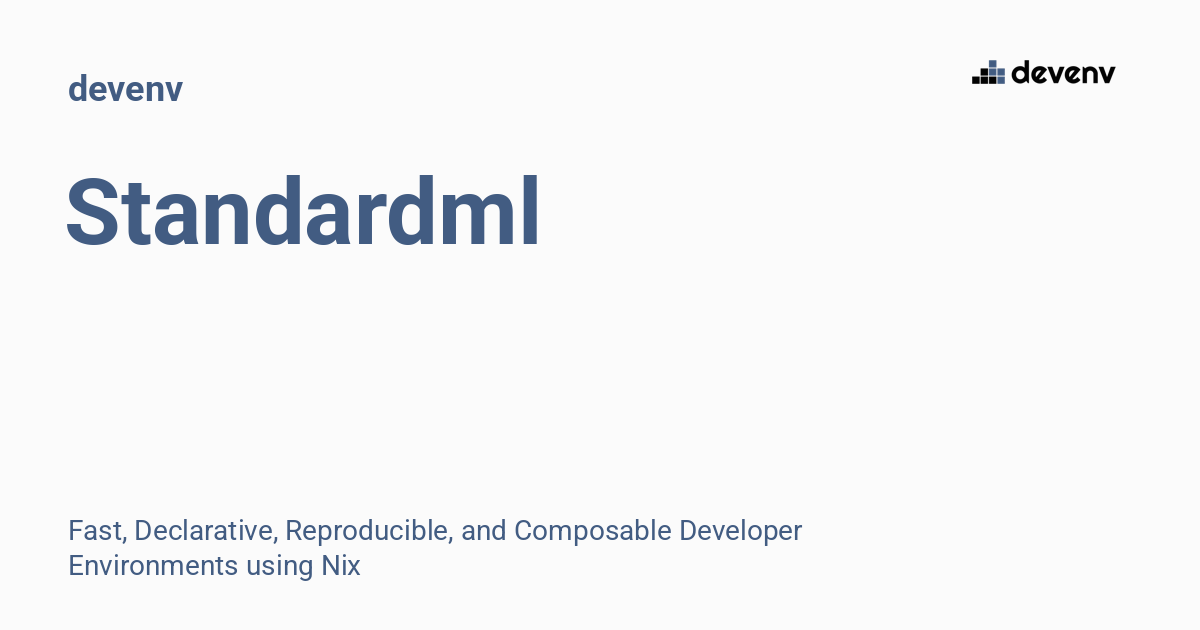 Standardml - devenv