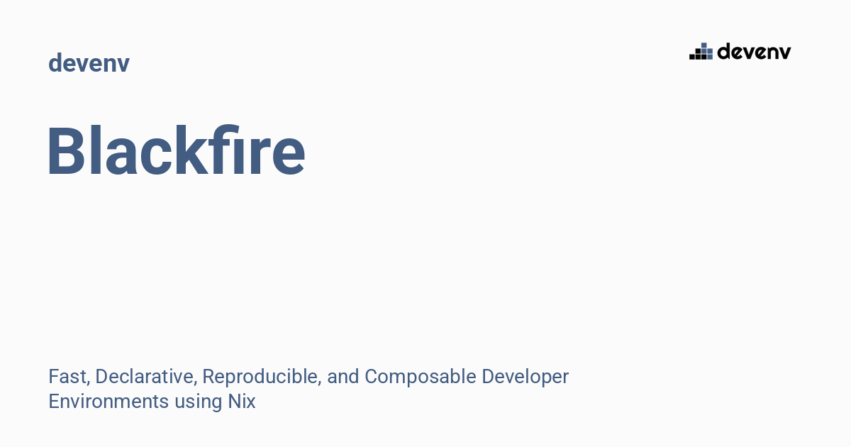 Blackfire - devenv