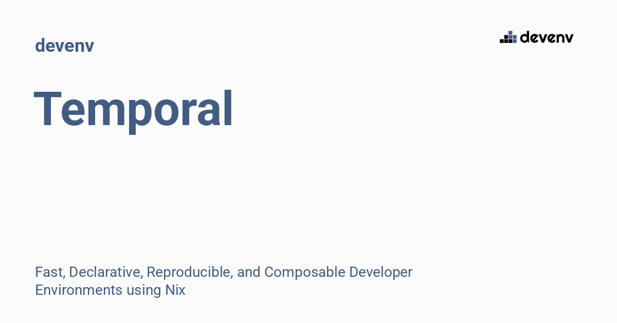 Temporal - devenv